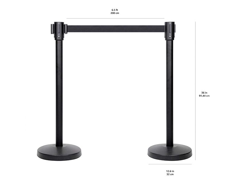 Retractable Stanchion Post with 6.5-Foot Belt - Event Rentals Miami ...