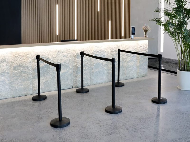 Retractable Stanchion Post with 6.5-Foot Belt - Event Rentals Miami ...